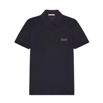 Givenchy Logo Baumwoll-Piqu&eacute;-Poloshirt - - Tops - Herren - Schwarzk - M