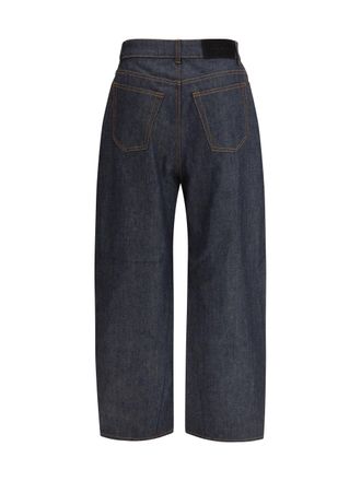 Givenchy Womens Raw Cocoon Pants Dark Blue Cotton Jean