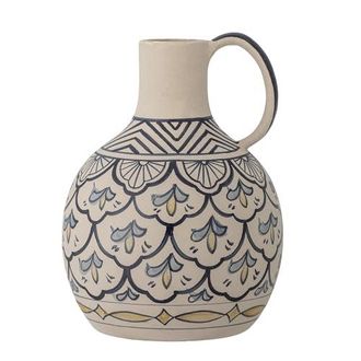 Bloomingville Nadya Vase Blau - Stoneware-Deko-Vase 27x20 cm, Elegantes Design für Moderne Wohnräume & Tischdeko, 82057586
