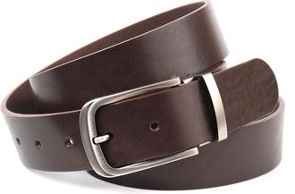 Anthoni Crown Herren Ledergürtel Gürtel, Dunkelbraun, 120