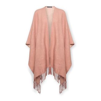 Elena Miro Poncho mit gepr&auml;gten Logos - - Jackets - Damen - Rosa - S/M