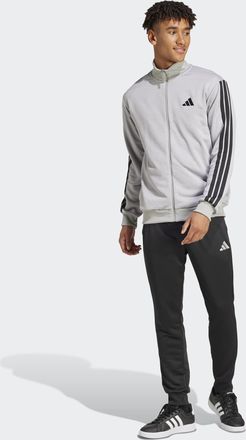 adidas Trainingsanzug ADIDAS SPORTSWEAR M 3S FT TT TS, Damen, Gr. XXL, grau (medium grau heather, mgh solid grau), Obermaterial: 100% Polyester, Sportanz&uuml;ge 