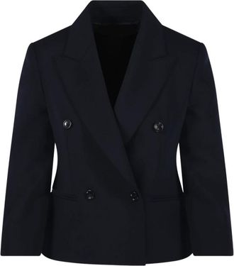 Max Mara Femme, Vestes, Bleu, Taille: 34 FR Mxmdorico Blazer