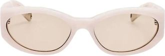 Jacquemus Lunettes de soleil Ovalo - Femme - Accessoires - Blanc - Taille: ONE Size