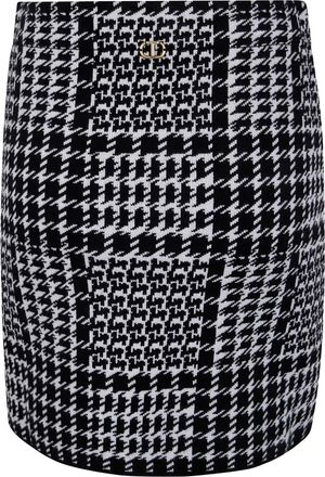 Twin-Set minijupe à motif pied-de-poule - Noir
