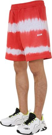 Msgm Cotton Fleece Bermudas - Red