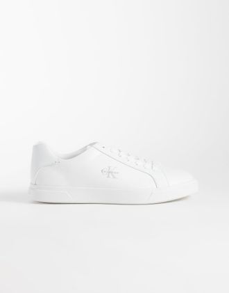 Calvin Klein Baskets basses en cuir &agrave; semelle cuvette - Blanc