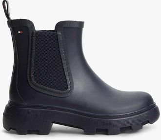 Tommy Hilfiger Gummistiefel mit Flaggen-Detail in Dunkelblau