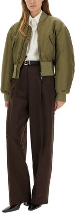 Saint Laurent Nylon Bomber Jacket - Green