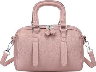 Generic Sac &agrave; bandouli&egrave;re en cuir synth&eacute;tique pour femme, sac &agrave; main polyvalent pour le travail, le shopping, les voyages, lautomne, rose, 16.14x9.84x5.12inch