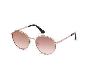 Guess Guess Unisex-Erwachsene GU7556 28U 51 Sonnenbrille, Gold (Oro Rosa Lucido/Bordeaux Specchiato)