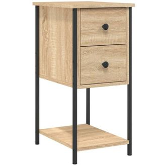 Les Tendances Table de chevet ch&ecirc;ne sonoma 32x42x70 bois ding&eacute;nierie