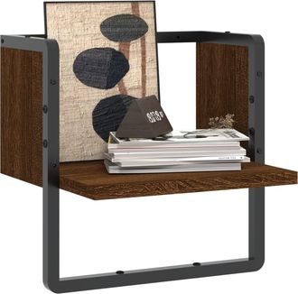 Generic Schweberegal Regal mit Stange, Wandregal, H&auml;ngeregal mit viel Stauraum, Wandboard, B&uuml;cherregal f&uuml;r Wohnzimmer/Badezimmer(Grau Sonoma 30x25x30 cm) (30 