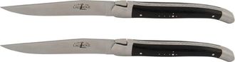 Forge de Laguiole Tafelmesser Ebenholz INOX 2er Set