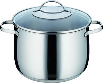 Kelomat 1823-317, Hoher Topf, Durchmesser 20cm, Inhalt 4,2 Liter mit Deckel, TORRANO, Kochtopf, Edelstahl