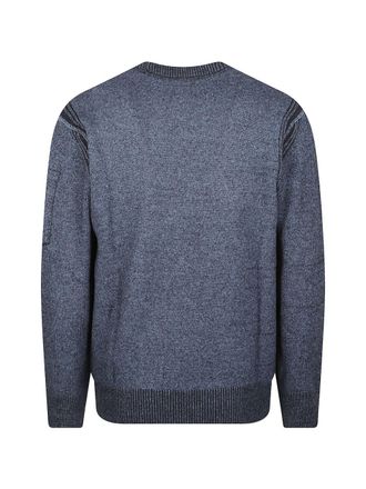 C.P. Company Ribbed Crew Neck Sweater - Navy