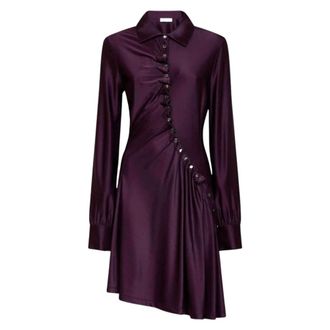 Paco Rabanne Femme, Robes, Violet, Taille: 36 FR Mini-robe drap&eacute;e en jersey