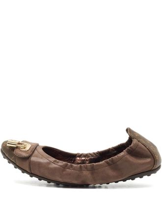Louis Vuitton ballerines &agrave; motif monogramm&eacute; - Marron