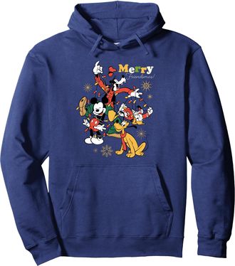Disney Mickey & Friends Merry Friendsmas Christmas Holiday Pullover Hoodie