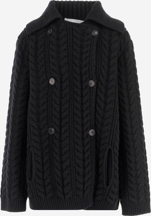 SA SU PHI SA SU Phi Phi poitrine &agrave; poitrine et veste en cachemire avec tricot &agrave; c&acirc;ble