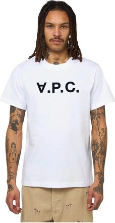 A.P.C. A.p.c., Homme, Tops, Blanc, Taille: XL Standard Grand VPC T-Shirt