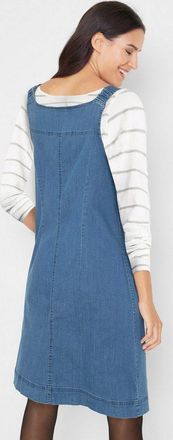 Bonprix Jeanskleid Latzkleid mit verstellbaren Tr&auml;gern, aufgesetzte Taschen