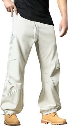 Generic Pantalon de surv&ecirc;tement cargo doux pour homme avec poches utilitaires pour un usage quotidien d&eacute;contract&eacute; avec cordon de serrage &agrave; la taille, pantalon