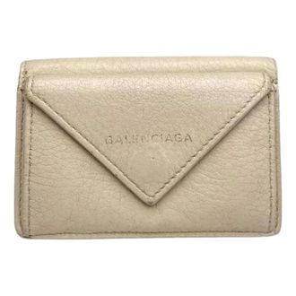 Balenciaga Portefeuille Vintage Pre-owned - Femme - Pre-owned - Beige - Taille: ONE Size