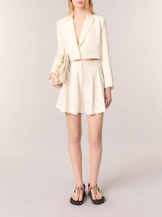 Maje Veste De Tailleur Courte - Blanc - Taille 40 - Maje