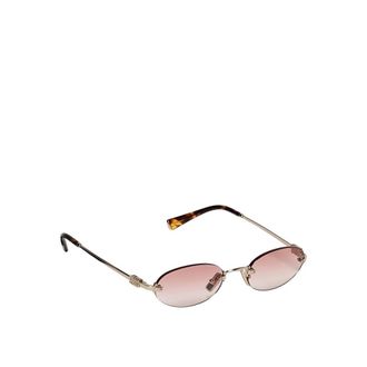 Miu Miu Randlose ovale Sonnenbrille - - Accessories - Damen - Rosa - 51 MM