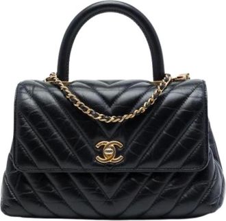 Chanel Pre-owned Vintage Quilted Satchel - Femme - Pre-owned - Noir - Taille: ONE Size