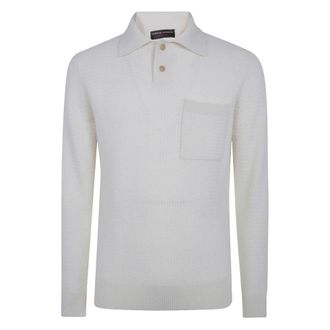 FILIPPO DE LAURENTIIS Pull col polo - Homme - Tops - Blanc - Taille: M