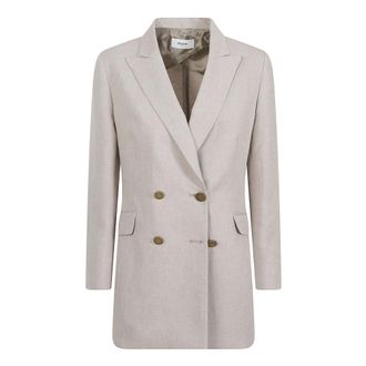 Saulina Milano Anita Zweireihiger Blazer - - Jackets - Damen - Beige - L