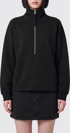 Thom Krom Sweatshirt von aus Baumwollmischung mit hohem Kragen und halbem Rei&szlig;verschluss