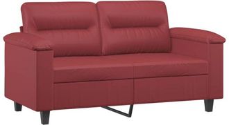 vidaXL 2-Sitzer-Sofa Weinrot 120 cm Kunstleder Vidaxl