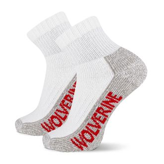 Wolverine Mens 2 Pack Steel Toe Cotton Quarter Sock