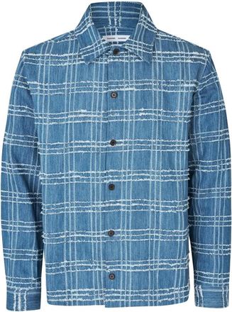 Sams&oslash;e & Sams&oslash;e Stylisches Overshirt f&uuml;r M&auml;nner - - Shirts - Herren - Blau - S