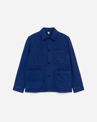 Arket Overdyed-Overshirt Aus Twill -Blau