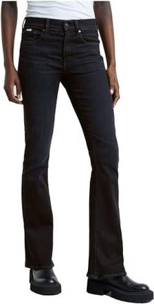 G-Star RAW Jean 3301 Flare Femme Jeans, Bleu (Worn In Black Vortex D21290-a634-g730), 28W / 28L