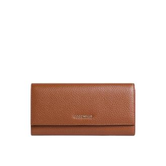 Coccinelle Metallic Soft Leder Geldb&ouml;rse & Kartenhalter - - Accessories - Damen - Braun - ONE SIZE