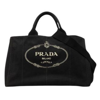 Prada Sac bandouli&egrave;re en toile Pre-owned - Femme - Pre-owned - Noir - Taille: ONE Size