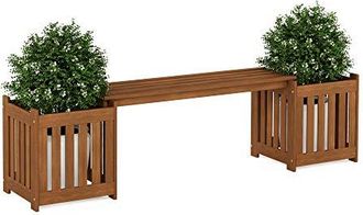 Furinno Tioman Jardinière DExtérieur en Bois Dur avec Place, Naturel