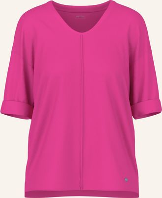 Marc Cain Shirt Im Materialmix Mit 3/4-Arm lila