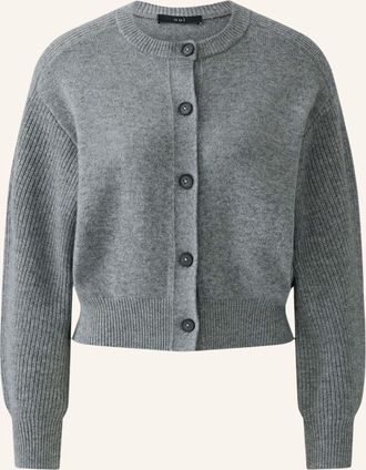Oui Strickjacke grau