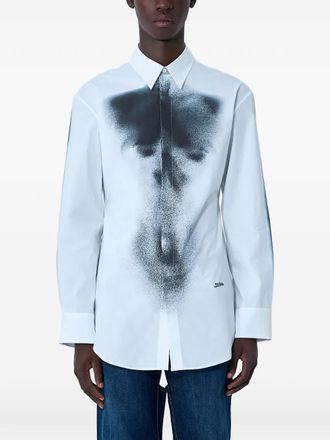 Jean Paul Gaultier print-detail button-fastening shirt - Wei&szlig;