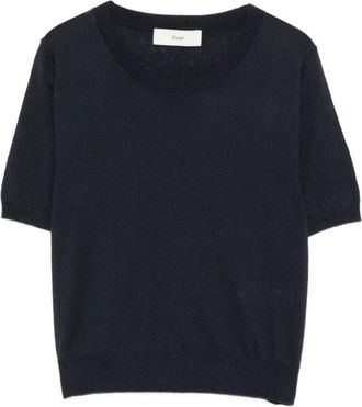 Dunst Femme, Pulls, Bleu, Taille: 42 FR Tricot &agrave; col rond