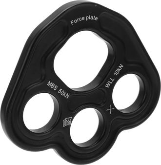 CHICIRIS 3-Loch-Rigging-Platte, 50 KN Tragende Aluminium-Kletterausrüstung mit Gleichmäßiger Kraft, Verhindert Verschleiß, Weit Verbreitet für Bergsteigen, Erw