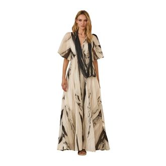 Souvenir Femme, Robes, Multicolore, Taille: 42 FR Vestido Algod&oacute;n Estampado