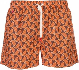 Kiton Homme, Maillots de bain, Orange, Taille: 2XL Costume Mare