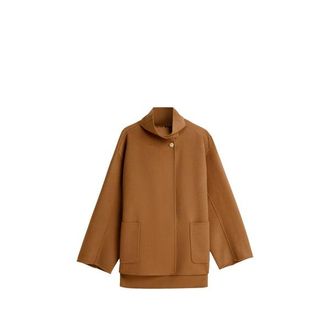 Tommy Hilfiger Manteau ample &agrave; col montant en laine m&eacute;lang&eacute;e